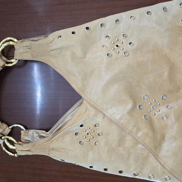 Bags | Cache Leather Hobo Bag | Poshmark